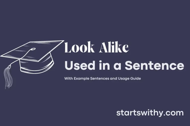 LOOK ALIKE in a Sentence Examples: 21 Ways to Use Look Alike