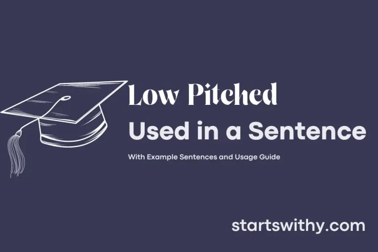 LOW PITCHED in a Sentence Examples: 21 Ways to Use Low Pitched