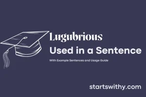 LUGUBRIOUS in a Sentence Examples: 21 Ways to Use Lugubrious