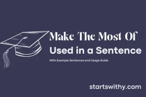 MAKE THE MOST OF in a Sentence Examples: 21 Ways to Use Make The Most Of