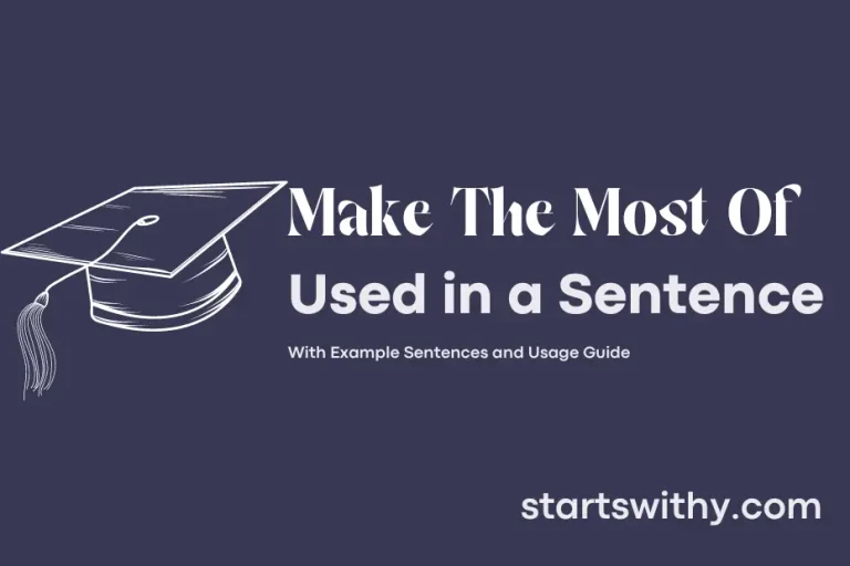 MAKE THE MOST OF in a Sentence Examples: 21 Ways to Use Make The Most Of