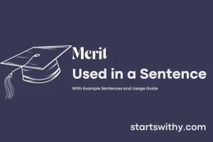 MERIT in a Sentence Examples: 21 Ways to Use Merit
