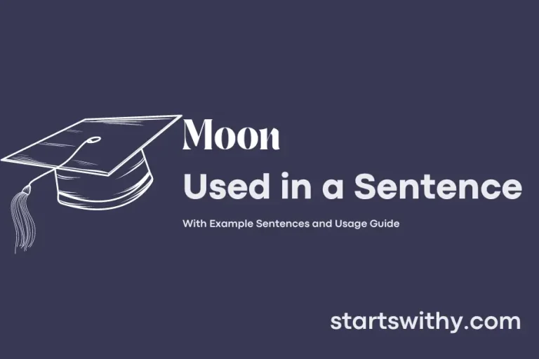 MOON in a Sentence Examples: 21 Ways to Use Moon