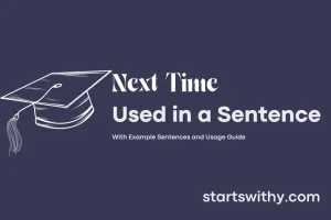 NEXT TIME in a Sentence Examples: 21 Ways to Use Next Time