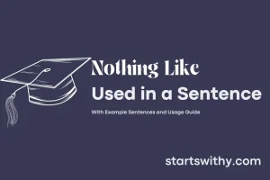 NOTHING LIKE in a Sentence Examples: 21 Ways to Use Nothing Like
