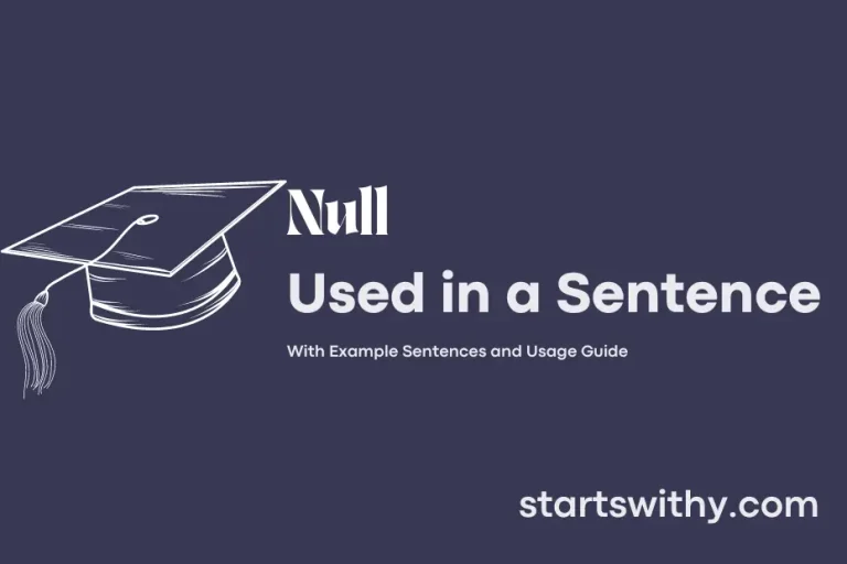 NULL in a Sentence Examples: 21 Ways to Use Null