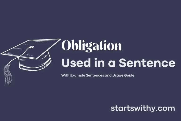 OBLIGATION in a Sentence Examples: 21 Ways to Use Obligation