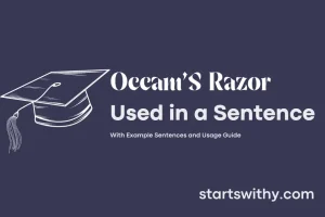 OCCAM'S RAZOR in a Sentence Examples: 21 Ways to Use Occam'S Razor
