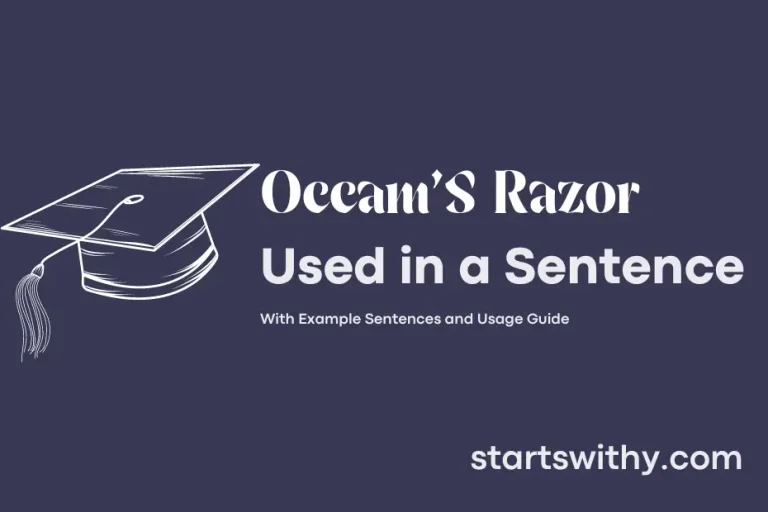 OCCAM'S RAZOR in a Sentence Examples: 21 Ways to Use Occam'S Razor