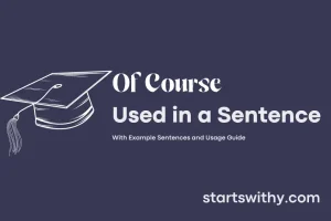 OF COURSE in a Sentence Examples: 21 Ways to Use Of Course