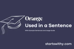 ORANGE in a Sentence Examples: 21 Ways to Use Orange