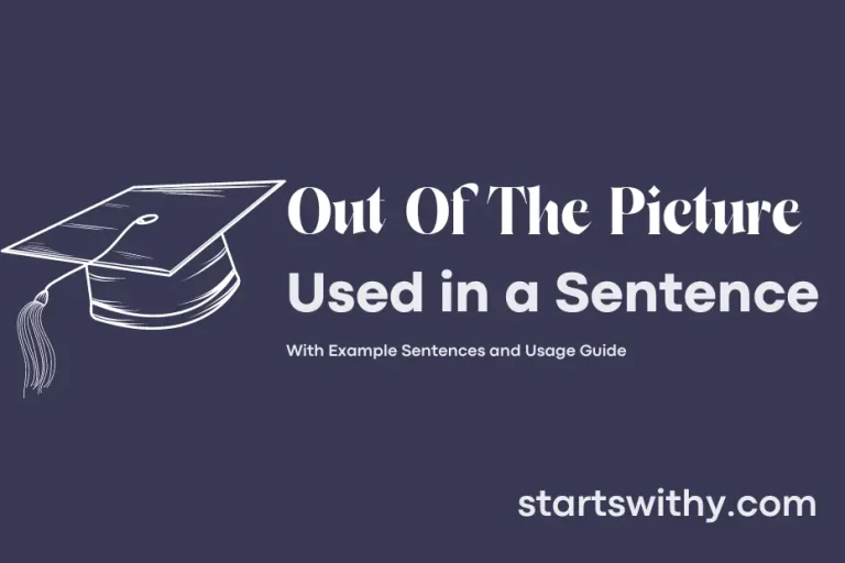 OUT OF THE PICTURE in a Sentence Examples: 21 Ways to Use Out Of The ...