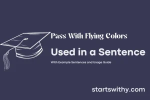 PASS WITH FLYING COLORS in a Sentence Examples: 21 Ways to Use Pass ...