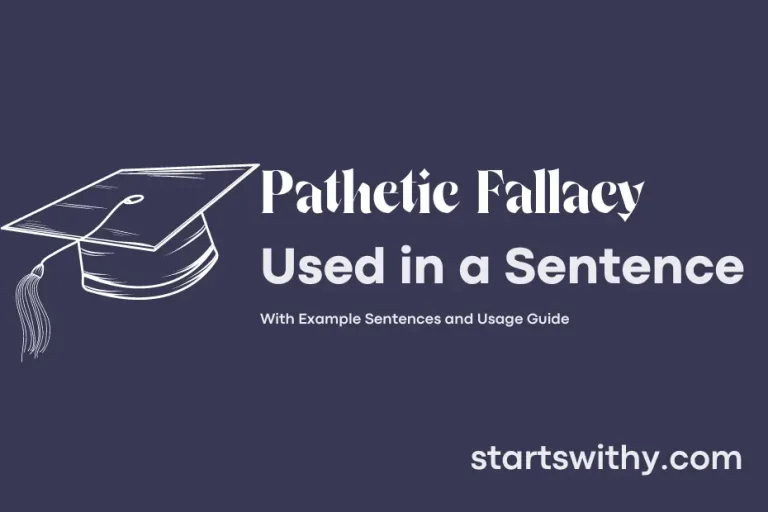 PATHETIC FALLACY in a Sentence Examples: 21 Ways to Use Pathetic Fallacy