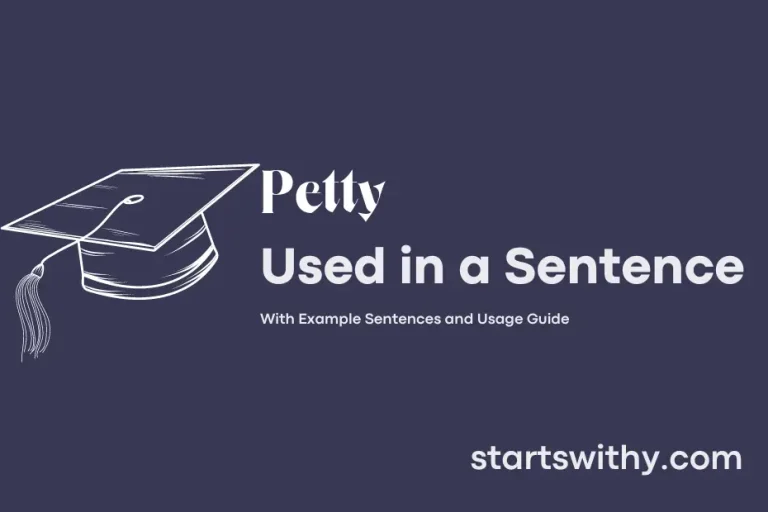PETTY in a Sentence Examples: 21 Ways to Use Petty