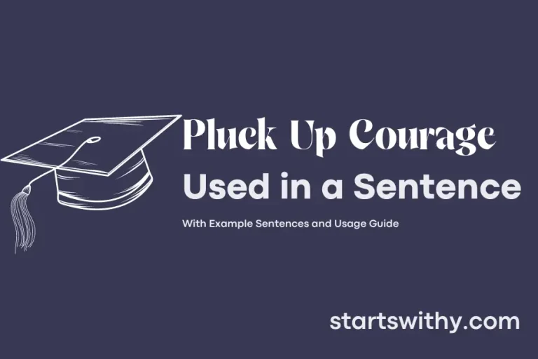PLUCK UP COURAGE in a Sentence Examples: 21 Ways to Use Pluck Up Courage