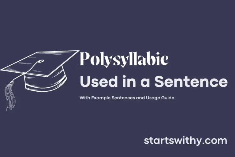 POLYSYLLABIC in a Sentence Examples: 21 Ways to Use Polysyllabic