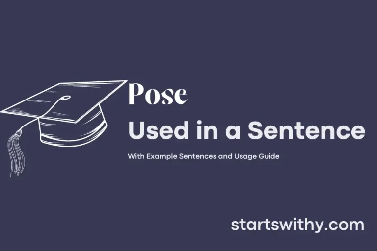 POSE in a Sentence Examples: 21 Ways to Use Pose