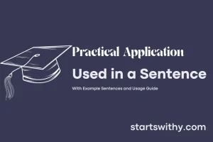 PRACTICAL APPLICATION in a Sentence Examples: 21 Ways to Use Practical ...