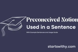 PRECONCEIVED NOTION in a Sentence Examples: 21 Ways to Use Preconceived ...