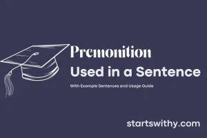 PREMONITION in a Sentence Examples: 21 Ways to Use Premonition