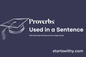 PROVERBS in a Sentence Examples: 21 Ways to Use Proverbs