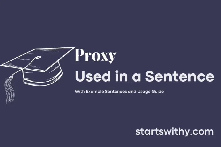 PROXY in a Sentence Examples: 21 Ways to Use Proxy