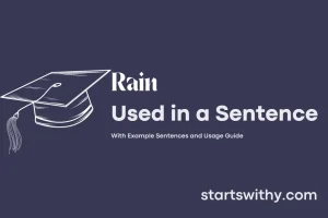 RAIN in a Sentence Examples: 21 Ways to Use Rain