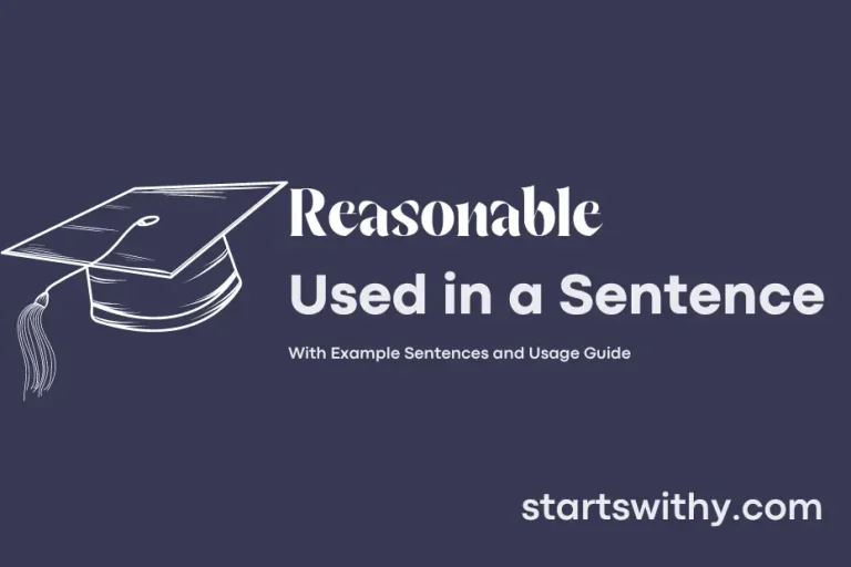 REASONABLE in a Sentence Examples: 21 Ways to Use Reasonable
