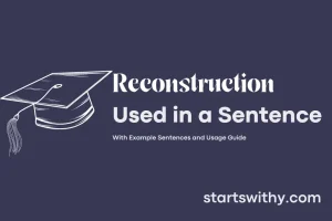 RECONSTRUCTION in a Sentence Examples: 21 Ways to Use Reconstruction
