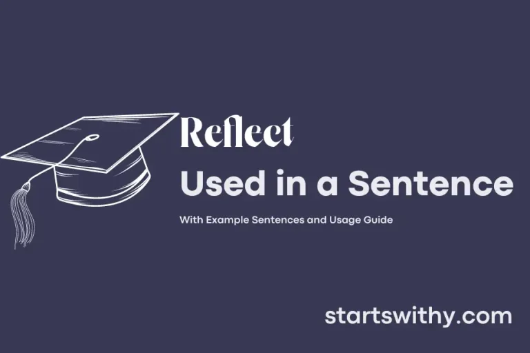 REFLECT in a Sentence Examples: 21 Ways to Use Reflect