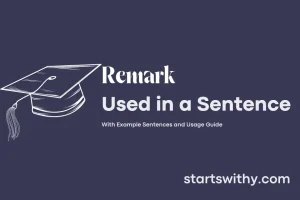 REMARK in a Sentence Examples: 21 Ways to Use Remark