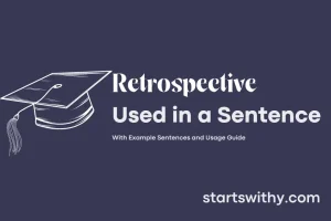 RETROSPECTIVE in a Sentence Examples: 21 Ways to Use Retrospective