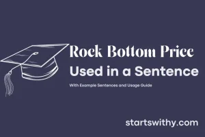 ROCK BOTTOM PRICE in a Sentence Examples: 21 Ways to Use Rock Bottom Price