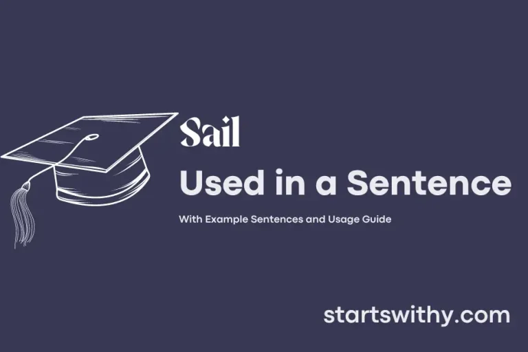 SAIL in a Sentence Examples: 21 Ways to Use Sail