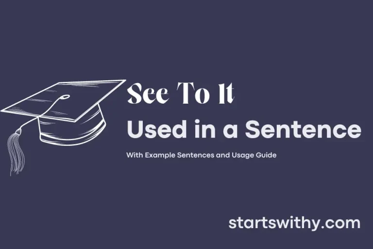 SEE TO IT in a Sentence Examples: 21 Ways to Use See To It