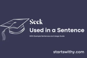 SEEK in a Sentence Examples: 21 Ways to Use Seek