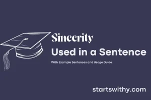 SINCERITY in a Sentence Examples: 21 Ways to Use Sincerity