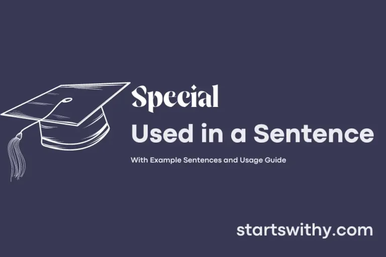 SPECIAL in a Sentence Examples: 21 Ways to Use Special