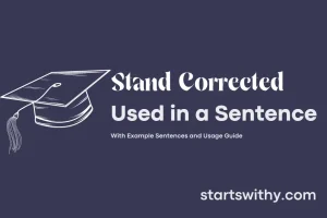 STAND CORRECTED in a Sentence Examples: 21 Ways to Use Stand Corrected