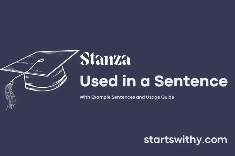 STANZA in a Sentence Examples: 21 Ways to Use Stanza