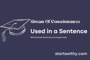STREAM OF CONSCIOUSNESS in a Sentence Examples: 21 Ways to Use Stream ...
