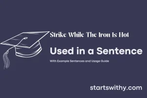 STRIKE WHILE THE IRON IS HOT in a Sentence Examples: 21 Ways to Use ...