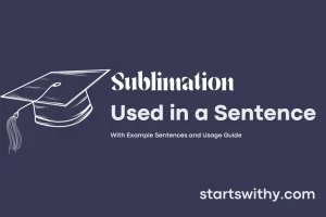 SUBLIMATION in a Sentence Examples: 21 Ways to Use Sublimation