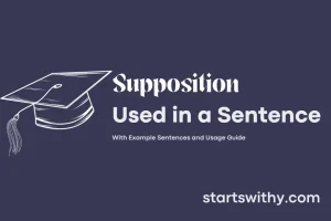 SUPPOSITION in a Sentence Examples: 21 Ways to Use Supposition
