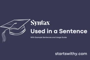 SYNTAX in a Sentence Examples: 21 Ways to Use Syntax