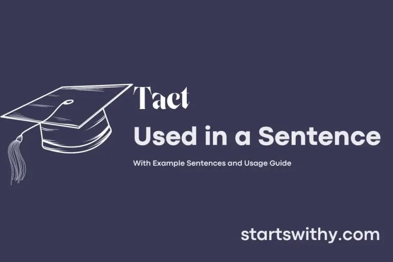 TACT in a Sentence Examples: 21 Ways to Use Tact