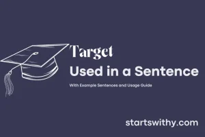 TARGET in a Sentence Examples: 21 Ways to Use Target