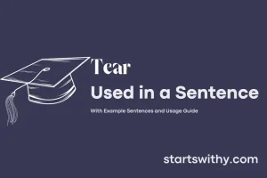TEAR in a Sentence Examples: 21 Ways to Use Tear