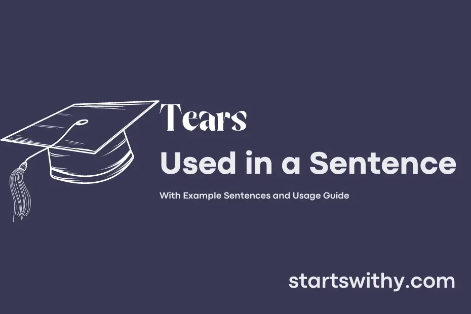 TEARS In A Sentence Examples 21 Ways To Use Tears
